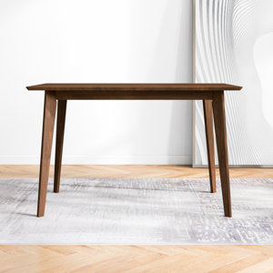George Oliver Erieanna Mid-Century Modern Rectangular Solid Wood Dining Table & Reviews | Wayfair
